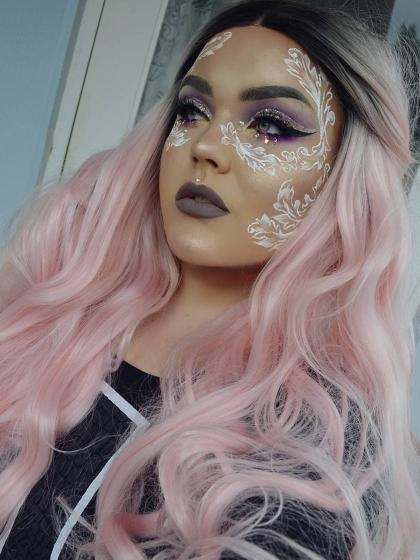 Schwarz nach Rosa Wellige Lange Synthetische Lace Front Perücke-SNY104 ... Schwarz nach Rosa Wellige Lange Synthetische Lace Front Perücke-SNY104 ...